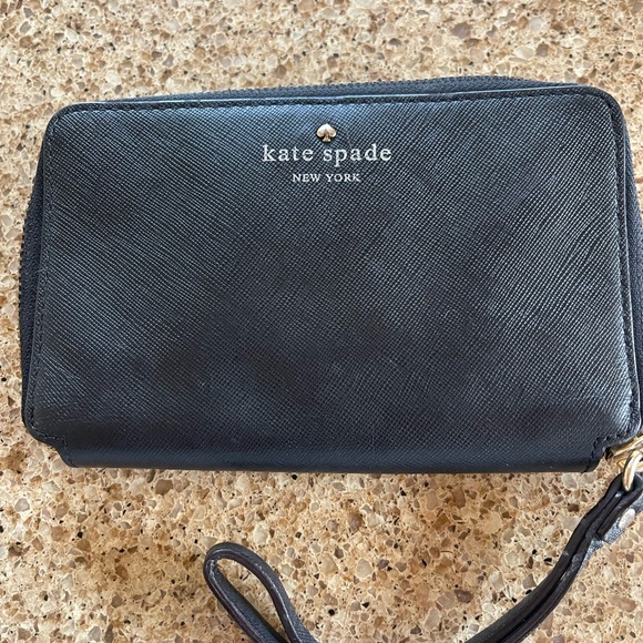 kate spade | Bags | Kate Spade Zipper Wallet Black 5 | Poshmark
